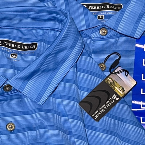 Pebble Beach | Shirts | Pebble Beach Mens Striped Polo | Poshmark